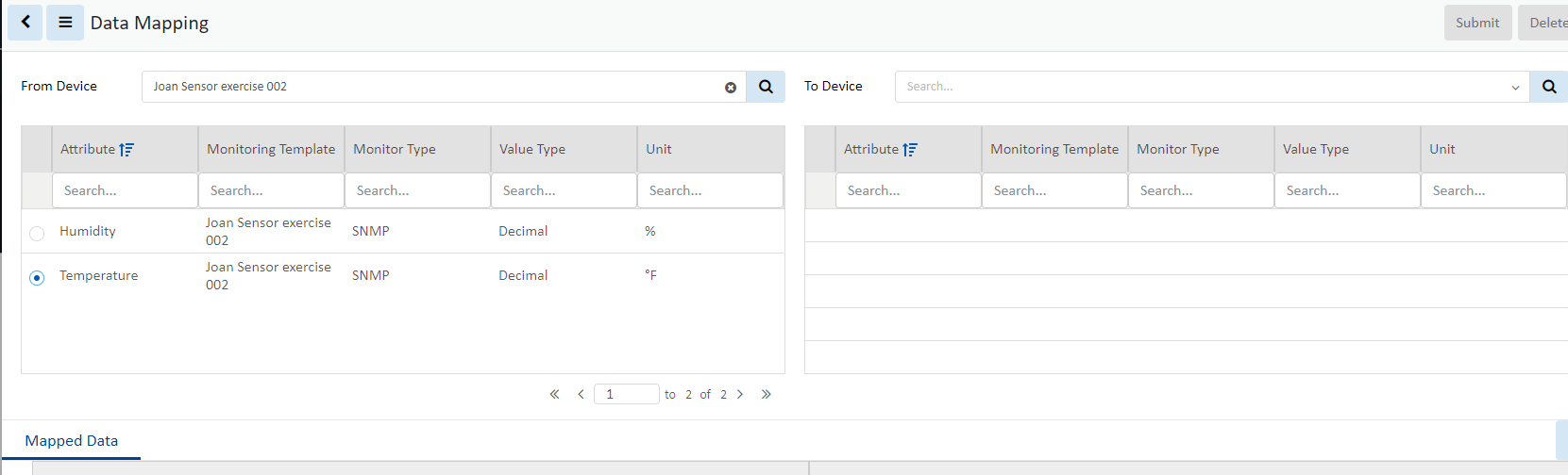How to configure Data Mapping